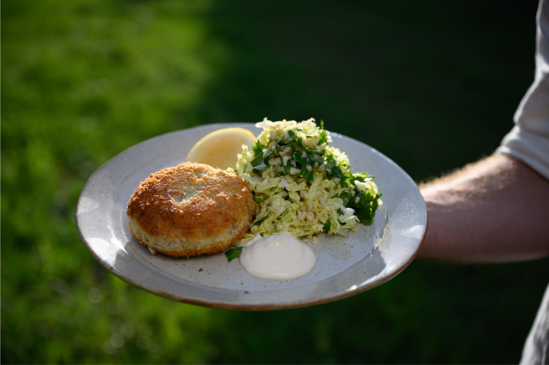 Hayden Quinn’s Smoked Mackerel & Bacon Fishcakes w/ Macadamia Slaw ...